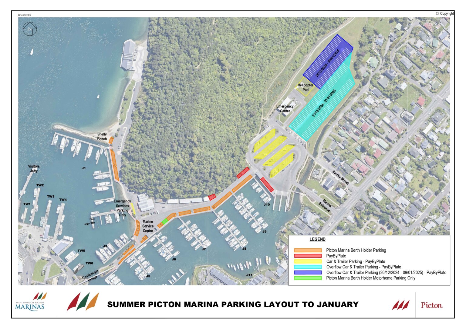 Marina Parking Maps - Marlborough Marinas
